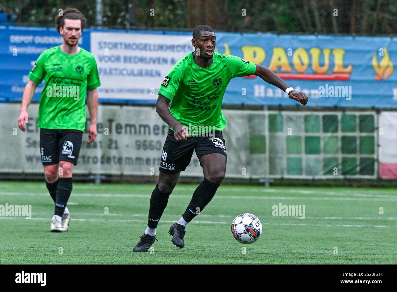 Lufira Luebo Alain-Jerry (88) of VK Ninove pictured during a friendly ...