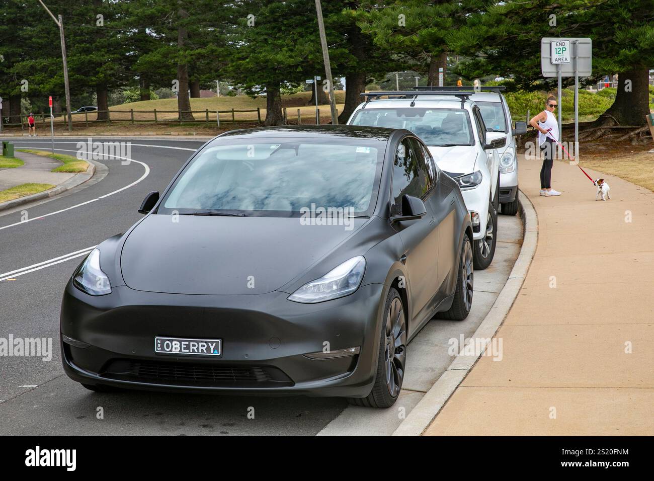 Black Tesla Model Y with personalised numberplate, Palm Beach,Sydney ...