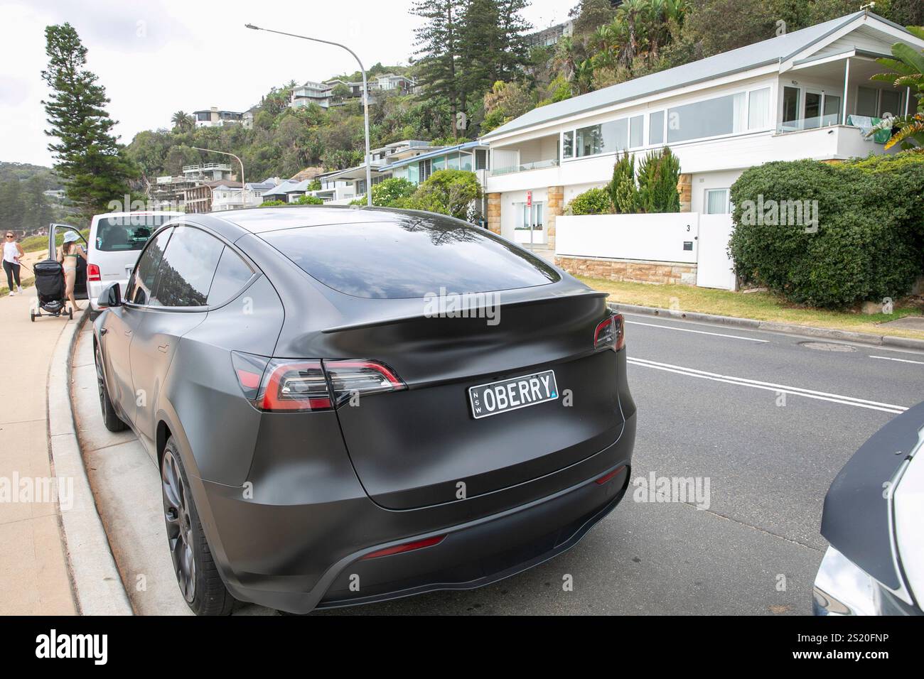 Black Tesla Model Y with personalised numberplate, Palm Beach,Sydney ...