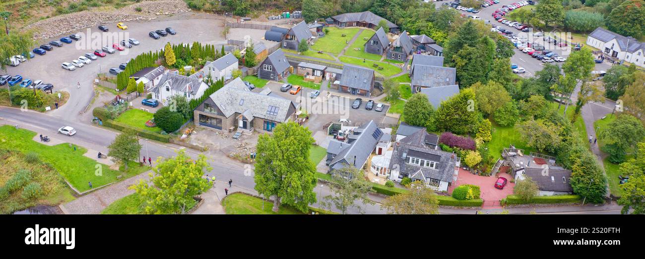 Aerial view of Balmaha Scottish village at Loch Lomond Stock Photo - Alamy