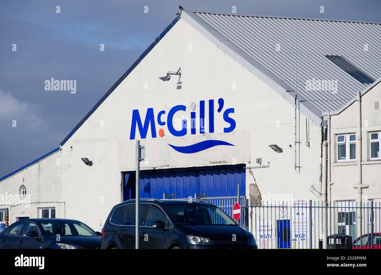 McGills bus station depot close up of sign Stock Photo - Alamy