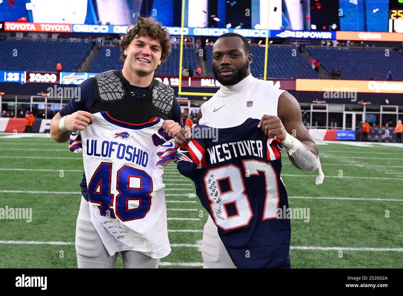 January 5, 2025: New England Patriots tight end Jack Westover (87) (l ...