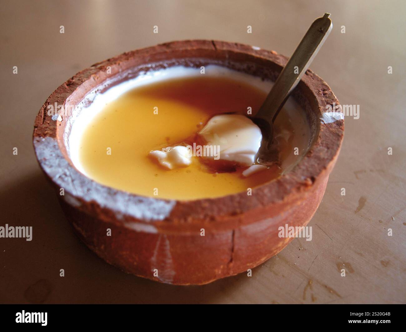 Mee kiri is a dessert traditionally made of curd from buffalo milk with ...