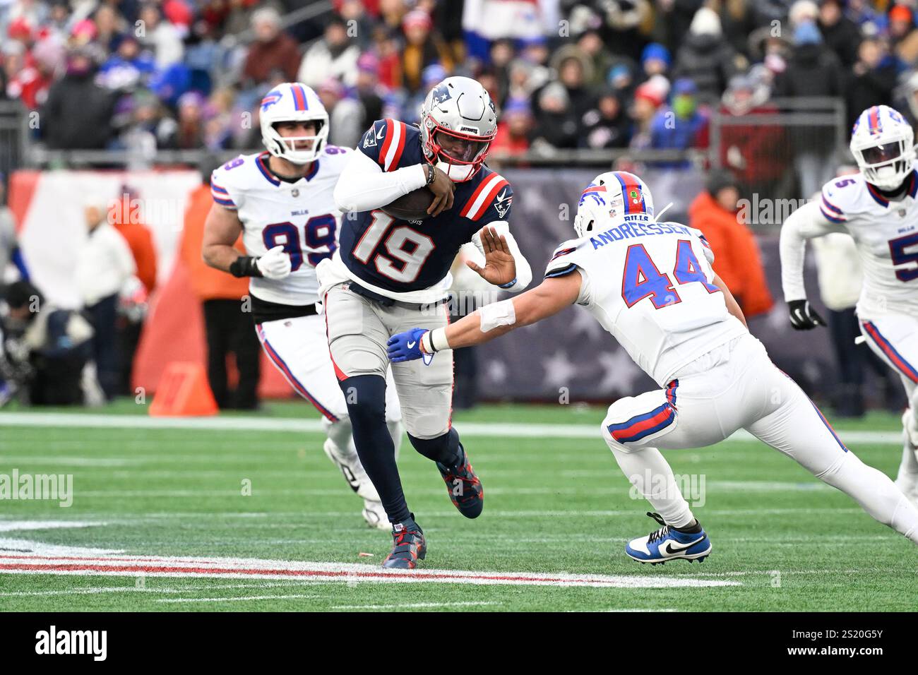 Foxborough, Massachusetts, USA. 5th Jan, 2025. New England Patriots ...