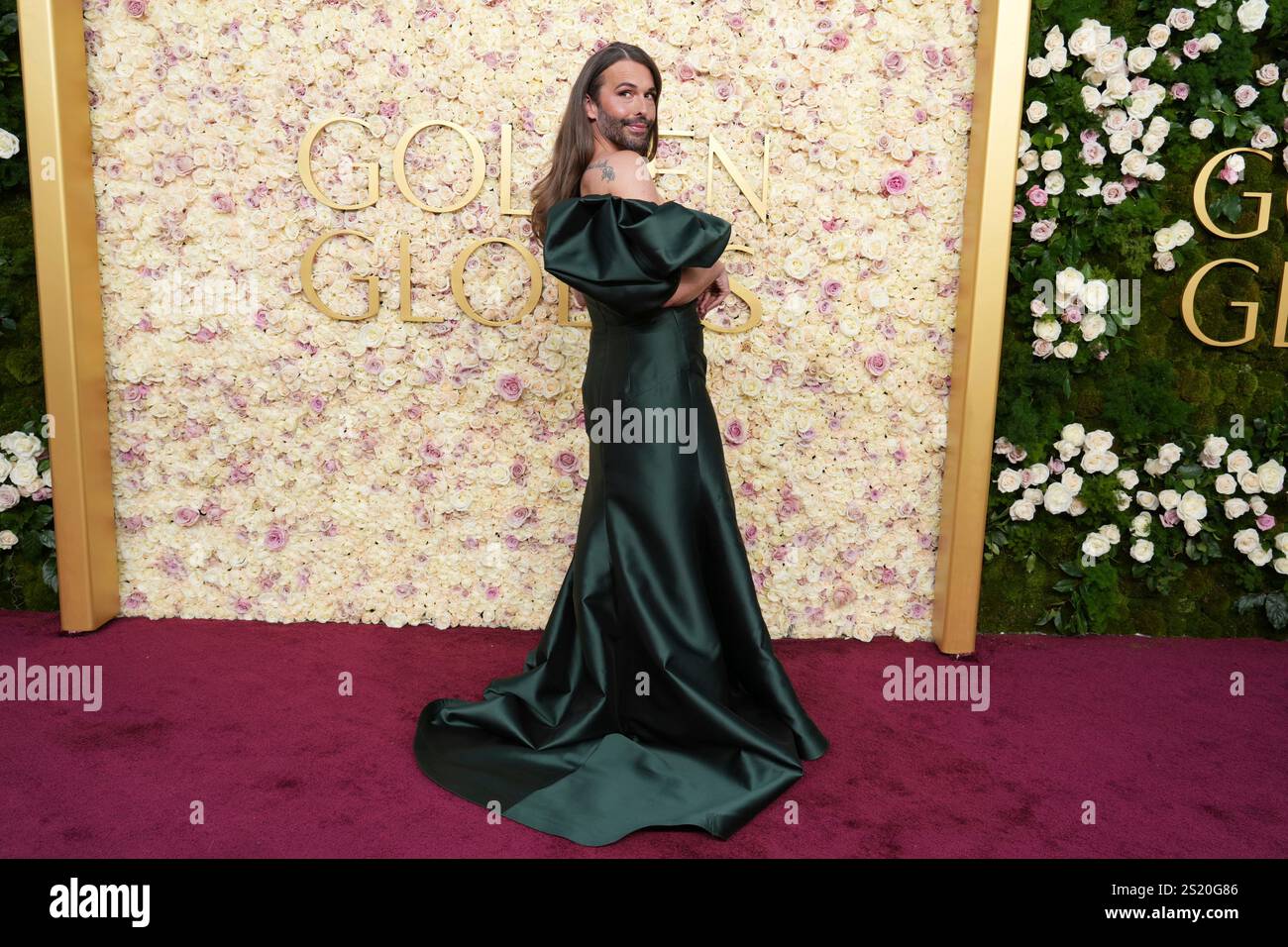 Jonathan van Ness arrives at the 82nd Golden Globes on Sunday, Jan. 5 ...