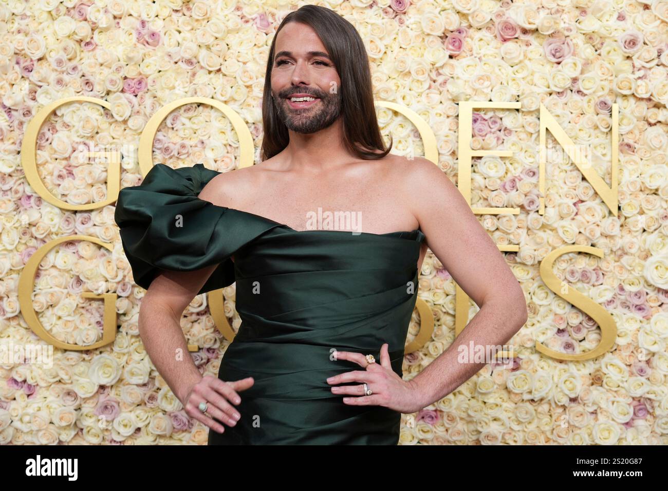 Jonathan van Ness arrives at the 82nd Golden Globes on Sunday, Jan. 5 ...
