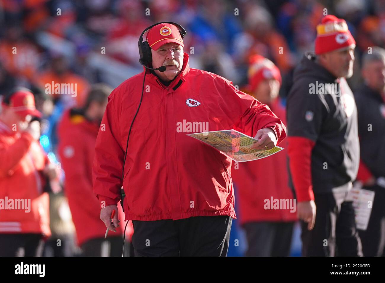 Kansas City Chiefs head coach Andy Reid watches from the sidelines ...