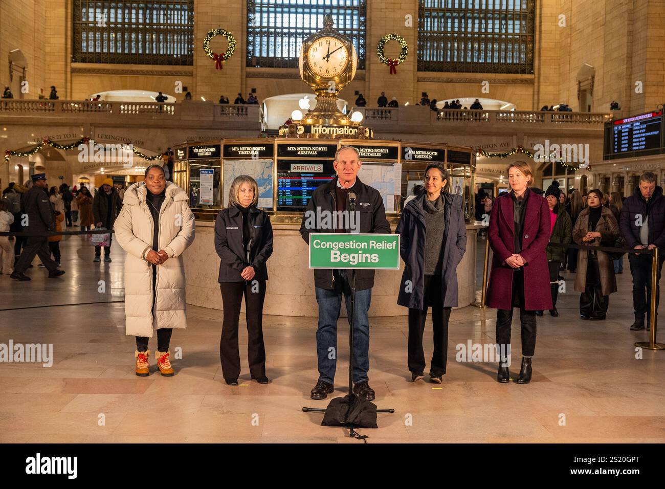 MTA Chair and CEO Janno Lieber holds a media availability following the ...