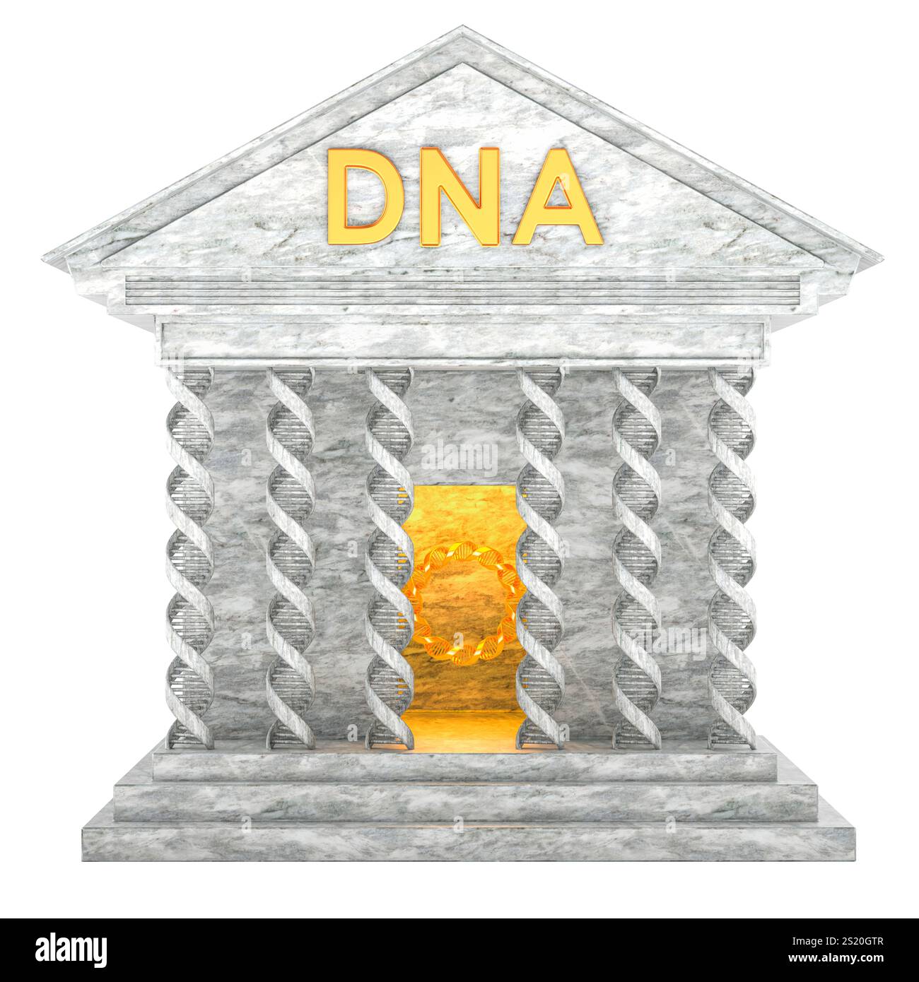 DNA bank, 3D rendering isolated on white background Stock Photo - Alamy