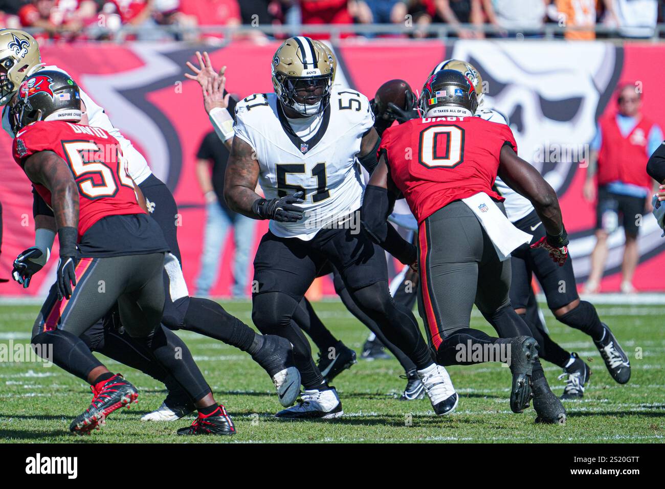 Tampa Bay, Florida, USA, January 5, 2025, New Orleans Saints plaer ...