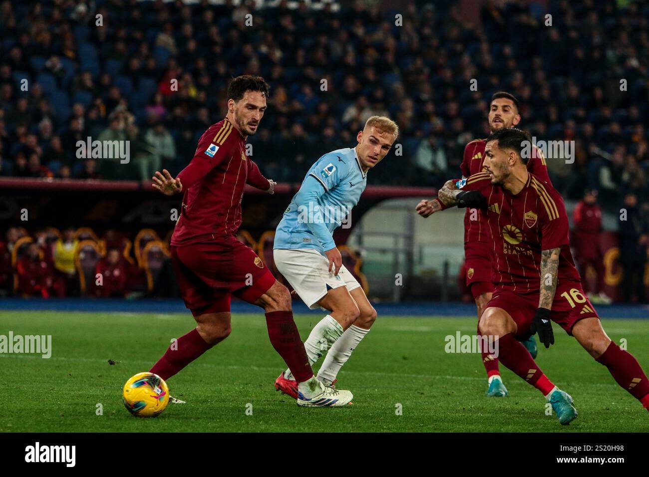 Rome, Italy. 05th Jan, 2025. Mats Hummels of AS Roma and Gustav Isaksen ...