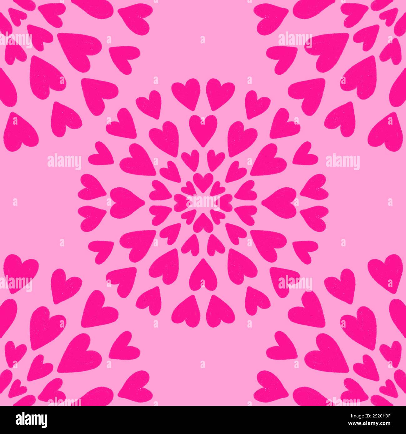 Valentine love hearts seamless 14 February pattern for wrapping paper ...