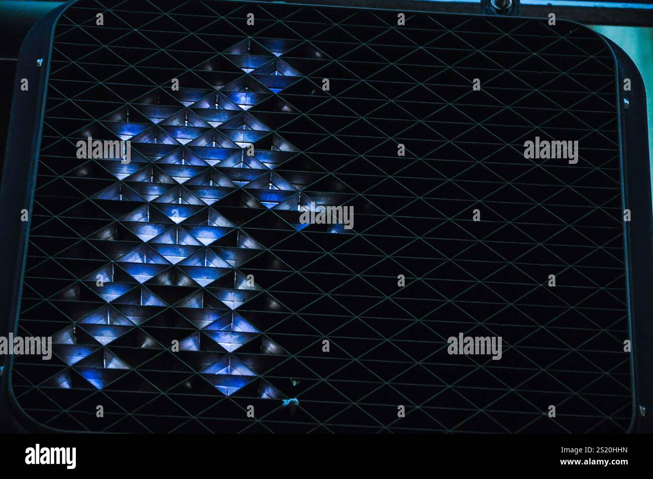 Pedestrian walk sign glowing at night for safe crossing Stock Photo - Alamy