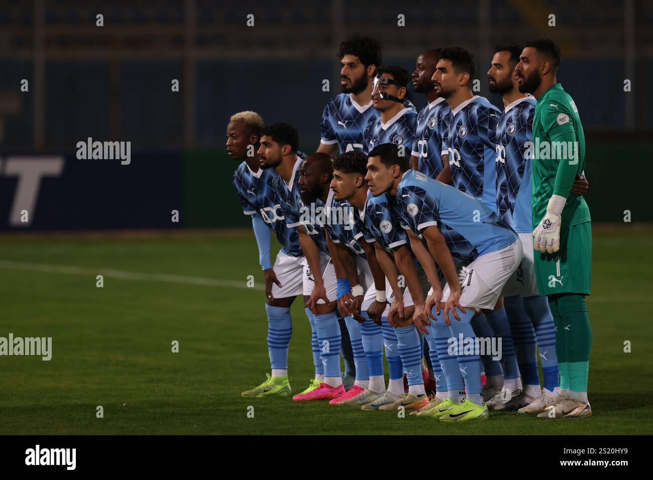 5 JANUARY 2025 - Egypt, Cairo: Pyramids FC team photo during the Africa ...