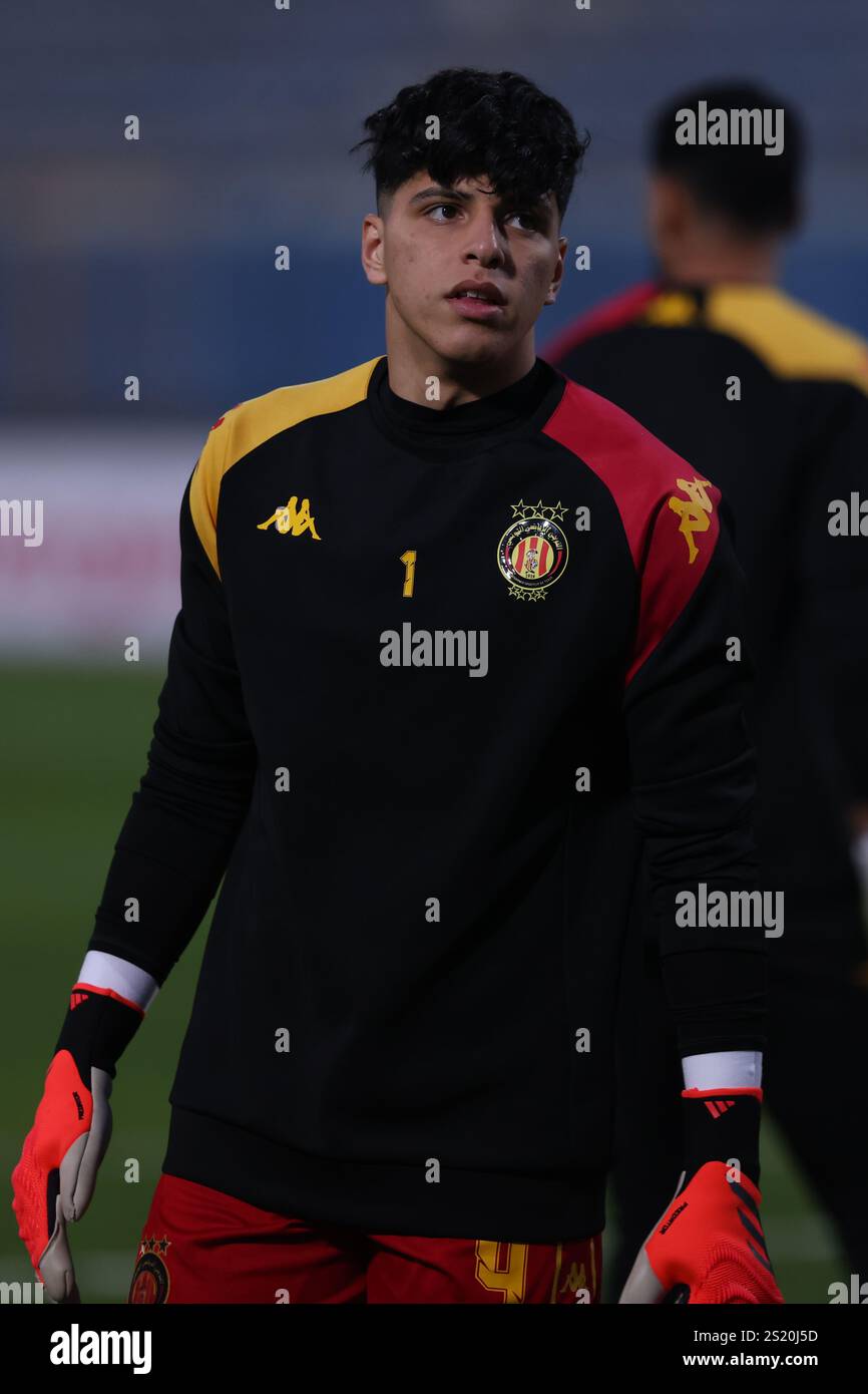 5 JANUARY 2025 - Egypt, Cairo: goalkeeper Amenallah Memmiche of Esperance Tunis looks on ...
