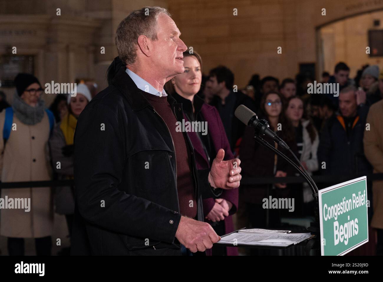 MTA Chair and CEO Janno Lieber holds a media availability following the ...