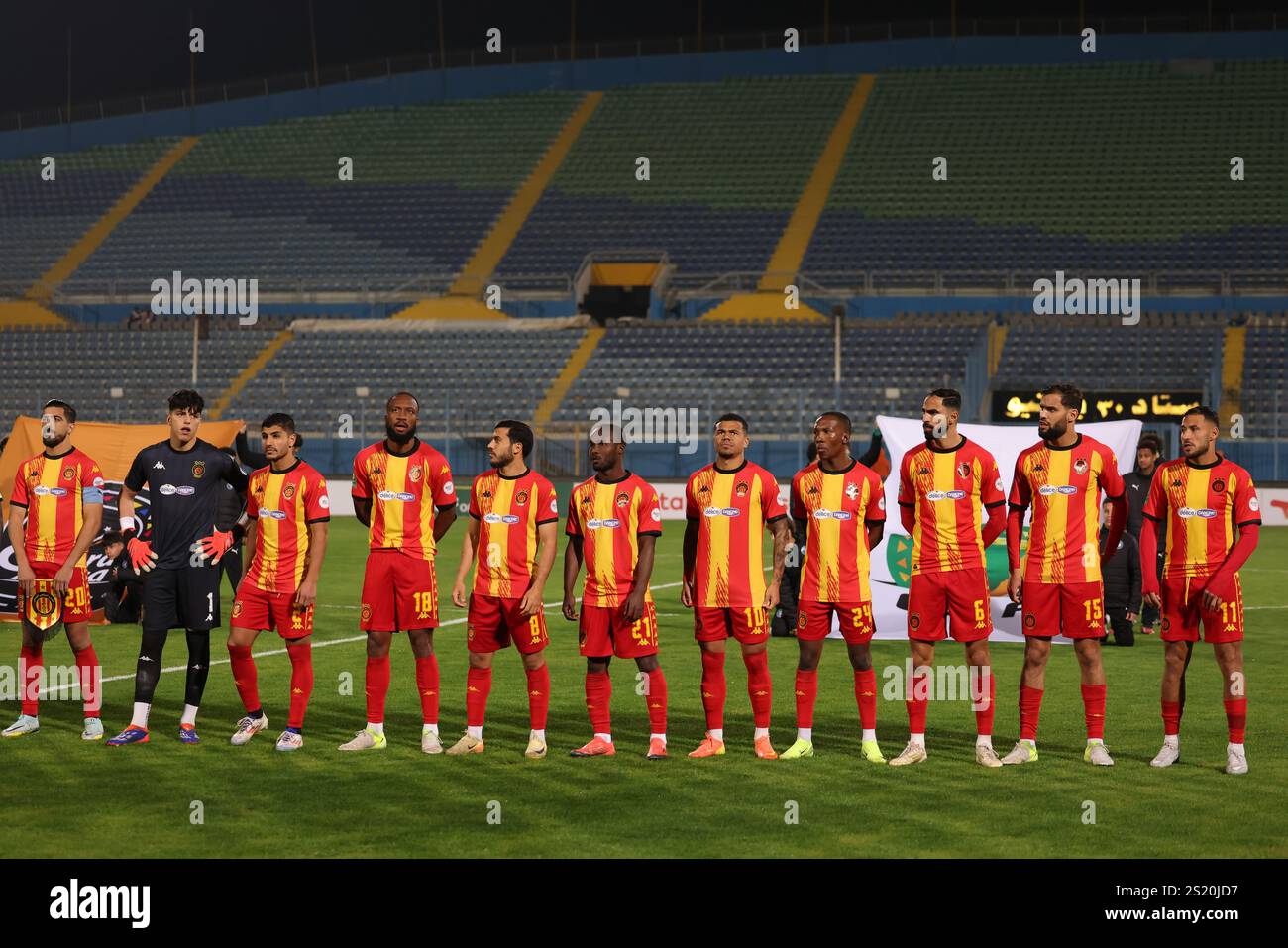 5 JANUARY 2025 - Egypt, Cairo: Esperance Sportive de Tunis team photo line up from left: MOHAMED ...