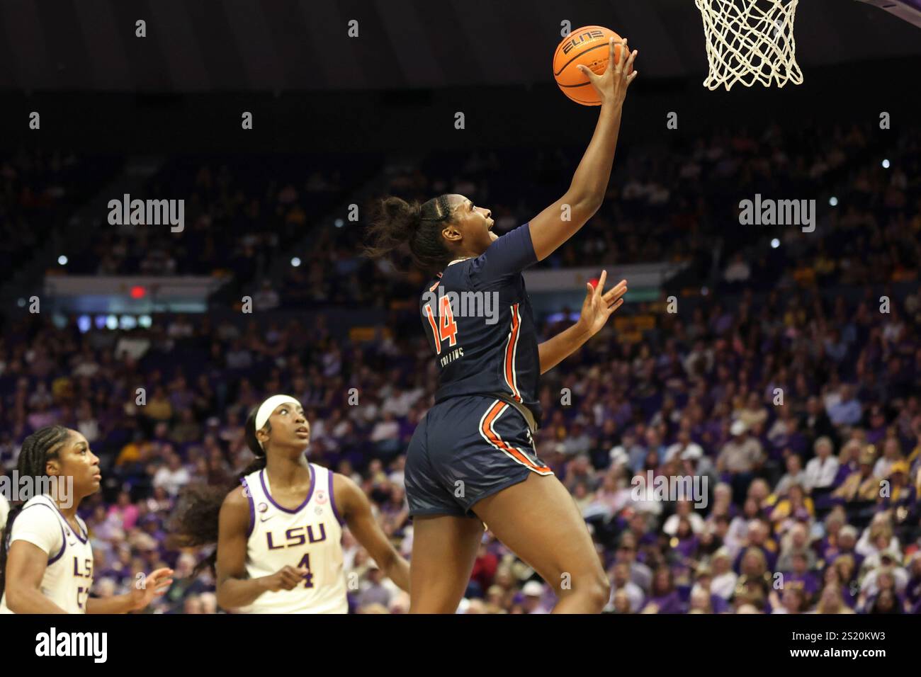 Baton Rouge, United States. 05th Jan, 2025. Auburn Tigers forward ...