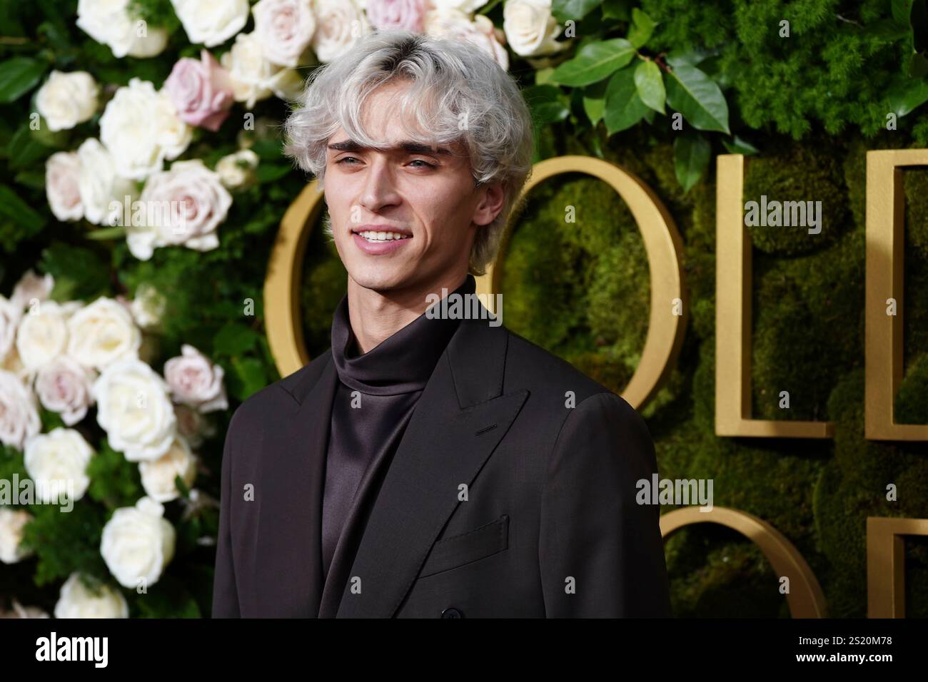 Josh Richards arrives at the 82nd Golden Globes on Sunday, Jan. 5, 2025 ...