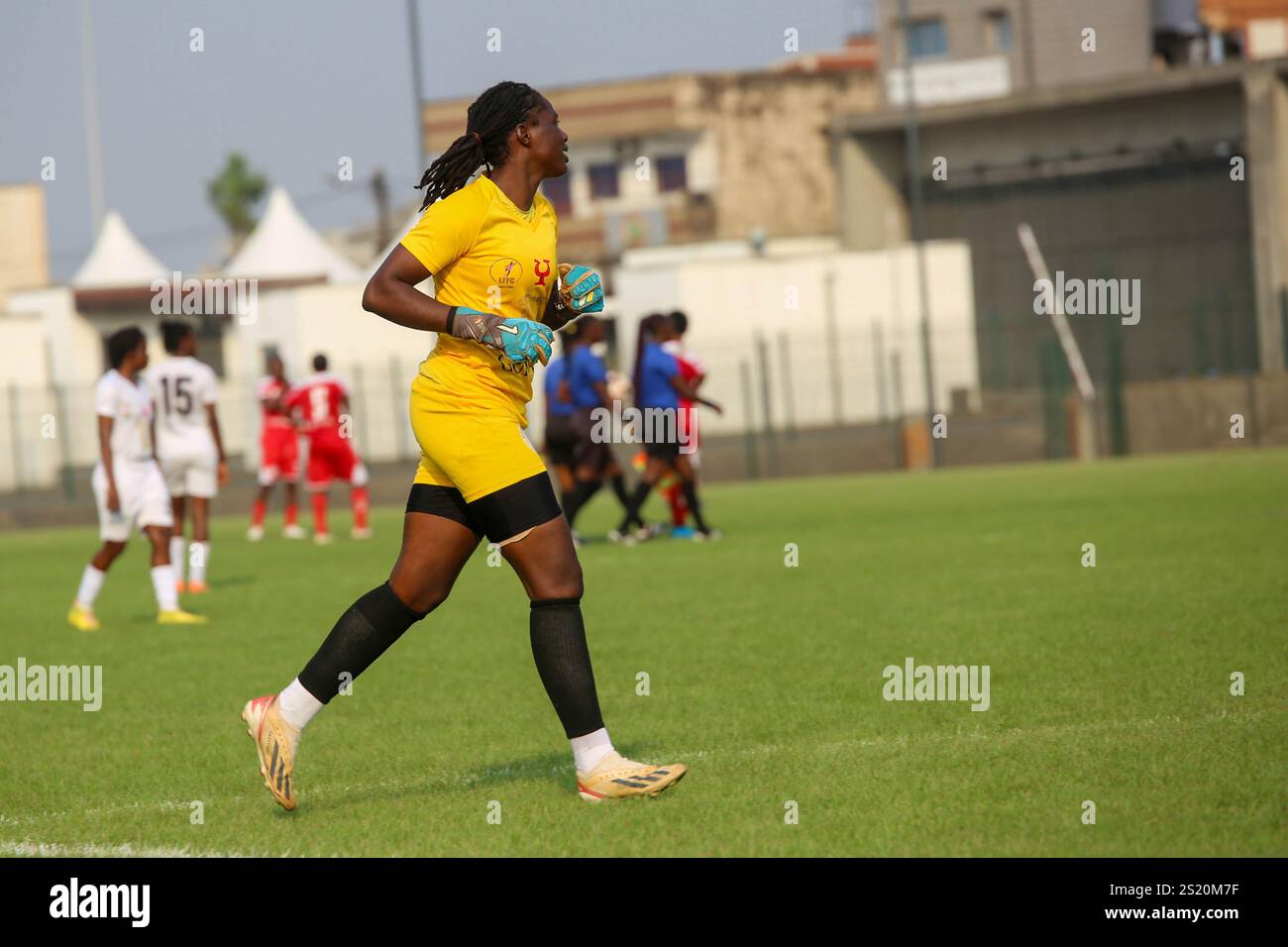 DOUALA, CAMEROON - JANUARY 4: Christelle Beyala Akono of Eclair during ...