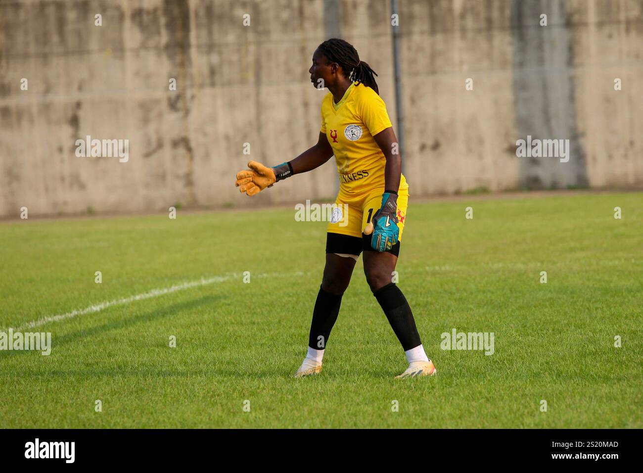 DOUALA, CAMEROON - JANUARY 4: Christelle Beyala Akono of Eclair during ...