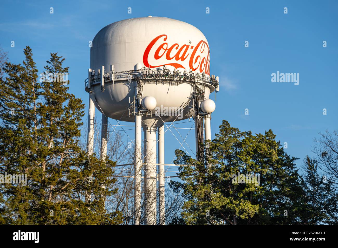 Coca-Cola water tower near the Talladega Superspeedway in Lincoln ...