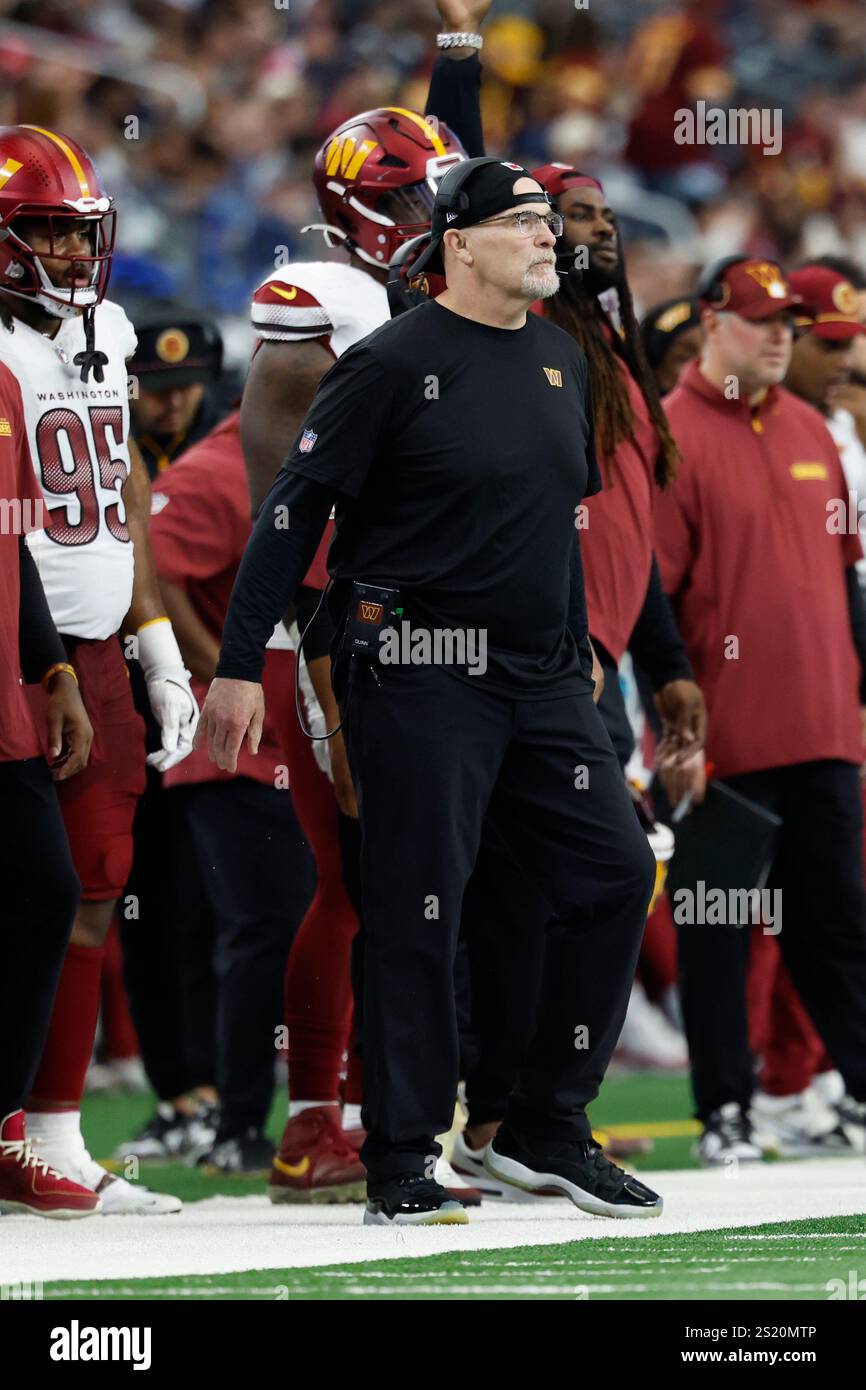 Washington Commanders head coach Dan Quinn on the sidelines during a ...