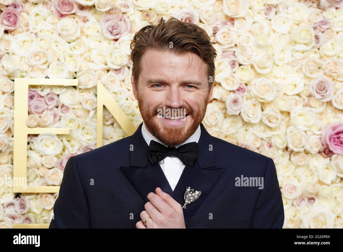 Jack Lowden arrives at the 82nd Golden Globes on Sunday, Jan. 5, 2025, at the Beverly Hilton in ...