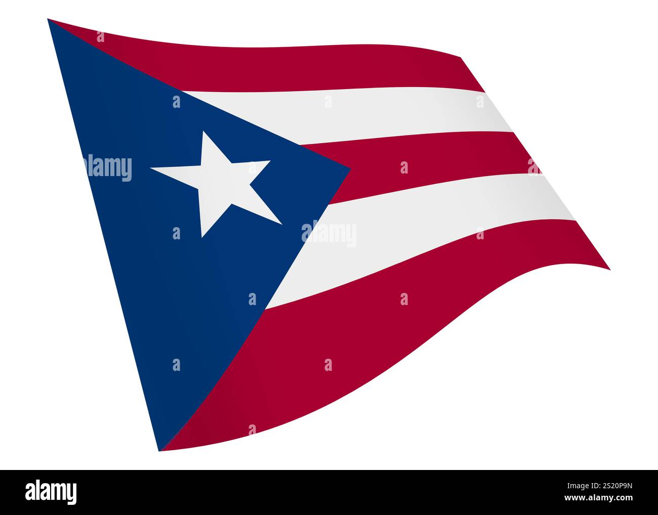 Puerto Rico waving flag graphic Stock Photo - Alamy
