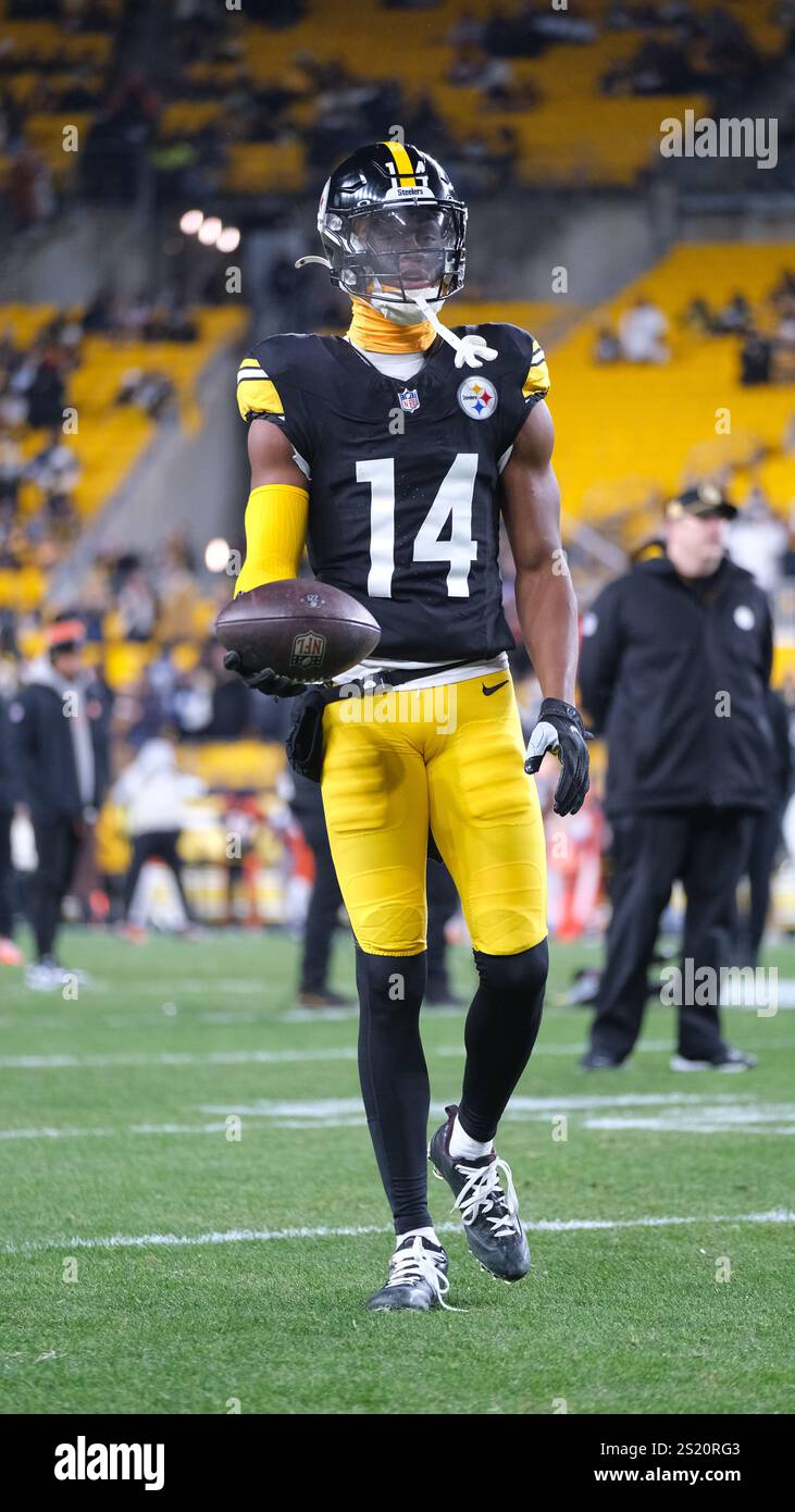 January 04, 2025: George Pickens #14 during the Steelers vs Bengals in ...