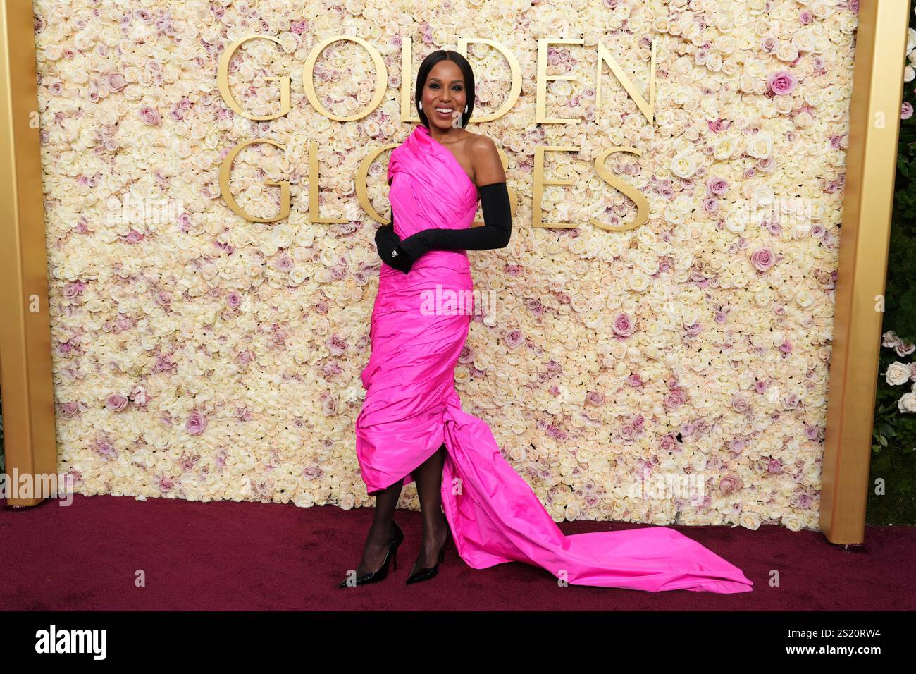 Kerry Washington arrives at the 82nd Golden Globes on Sunday, Jan. 5 ...