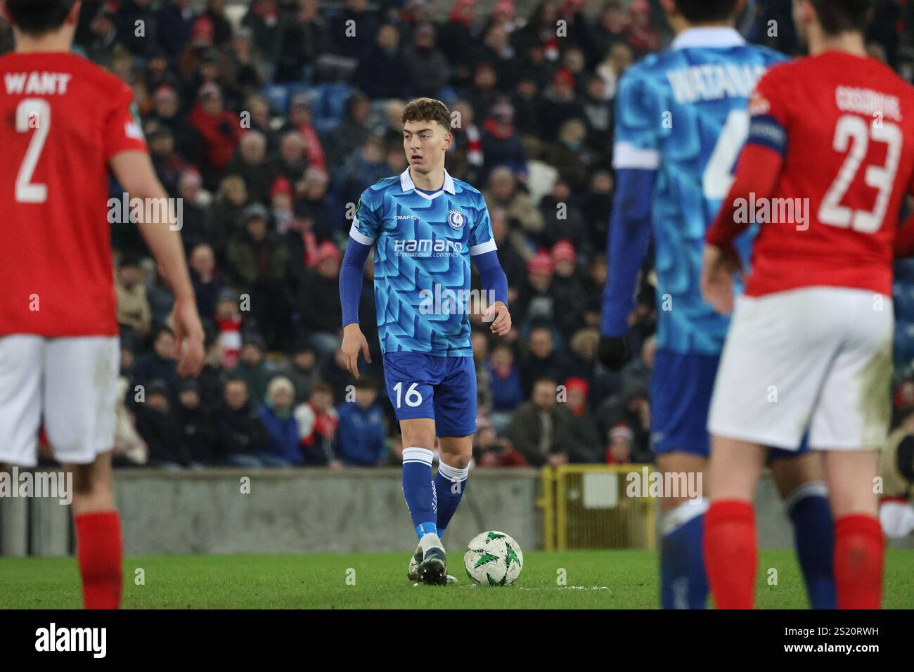 Windsor Park, Belfast, Northern Ireland, UK. 19 Dec 2024. UEFA Europa ...