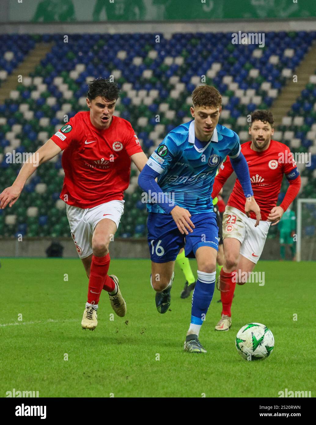 Windsor Park, Belfast, Northern Ireland, UK. 19 Dec 2024. UEFA Europa ...