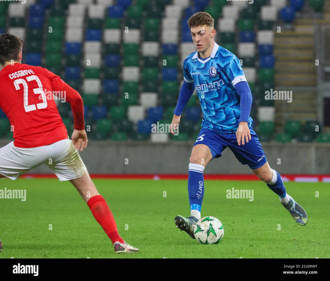 Windsor Park, Belfast, Northern Ireland, UK. 19 Dec 2024. UEFA Europa ...