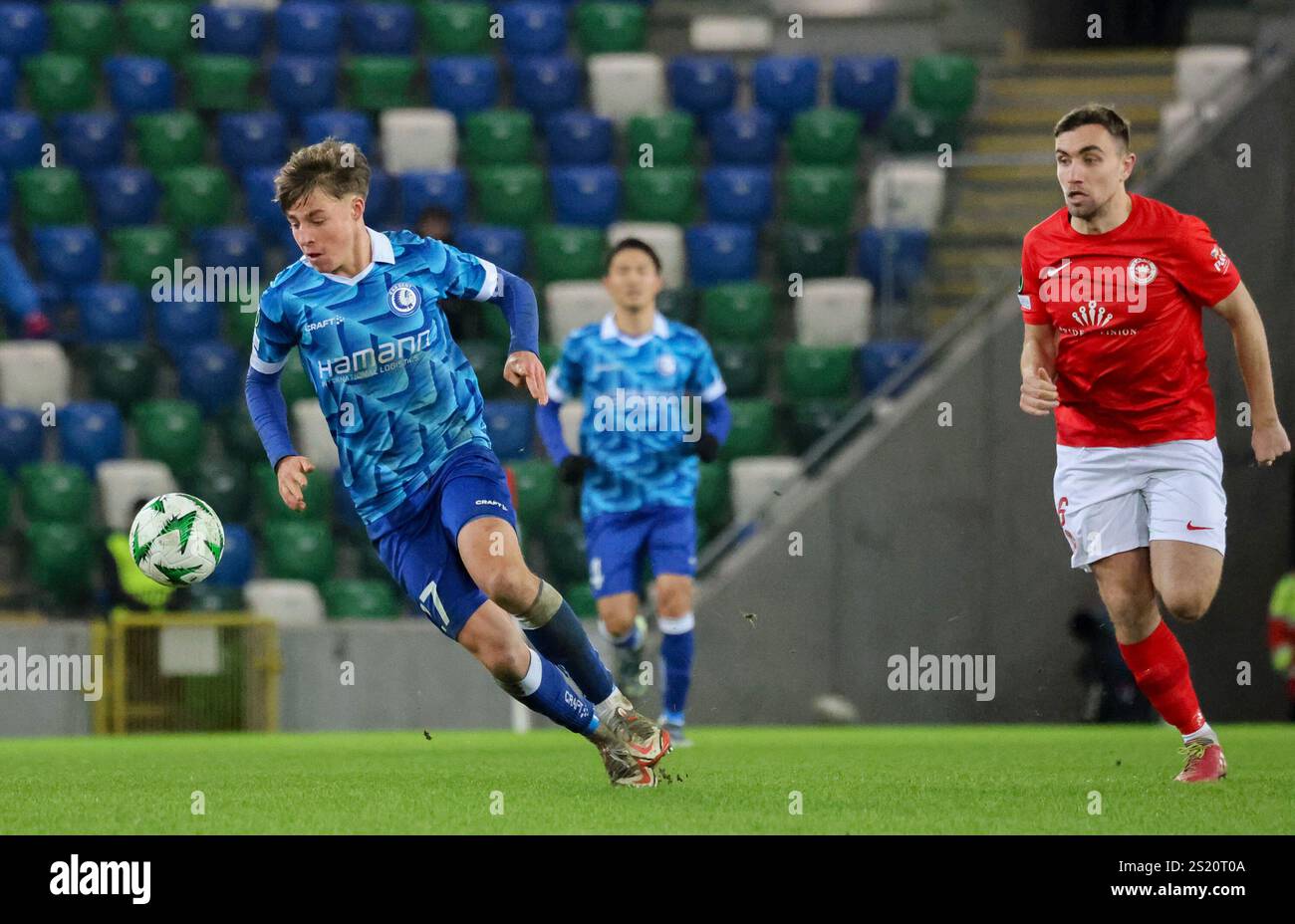 Windsor Park, Belfast, Northern Ireland, UK. 19 Dec 2024. UEFA Europa ...