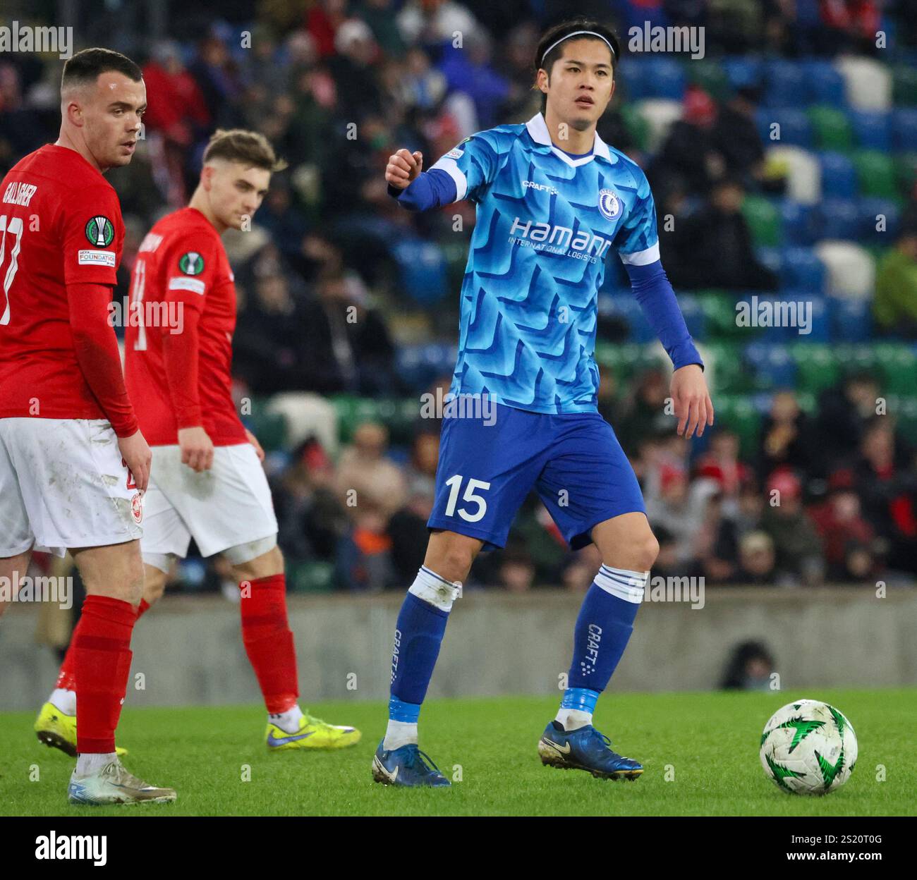 Windsor Park, Belfast, Northern Ireland, UK. 19 Dec 2024. UEFA Europa ...