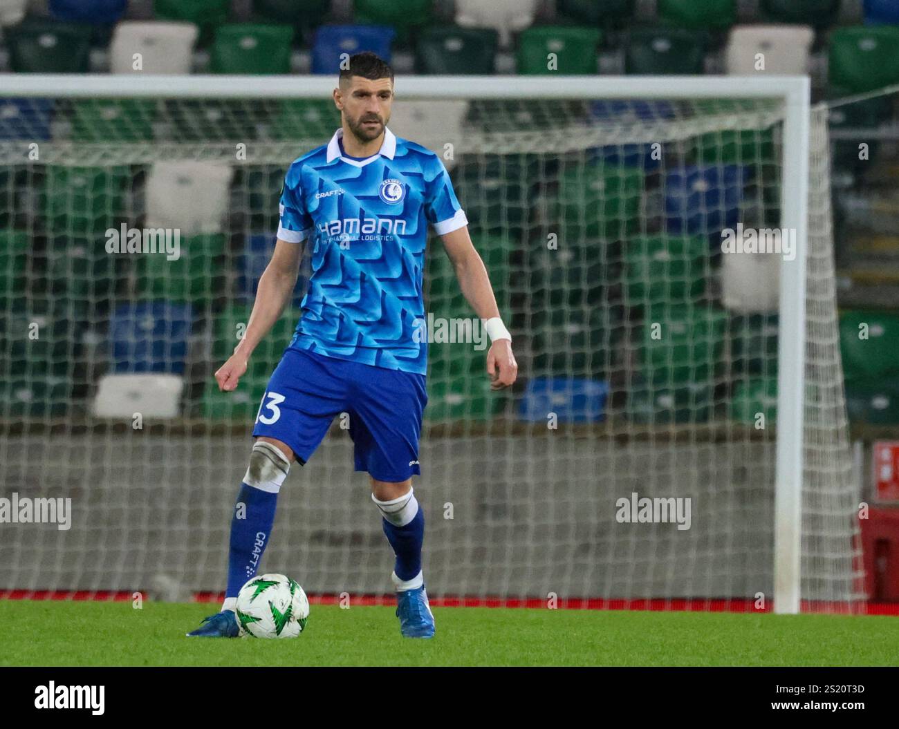 Windsor Park, Belfast, Northern Ireland, UK. 19 Dec 2024. UEFA Europa ...