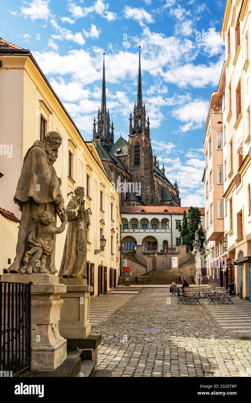 Statues of saints in front of Capuchin Monastery and Cathedral of ...