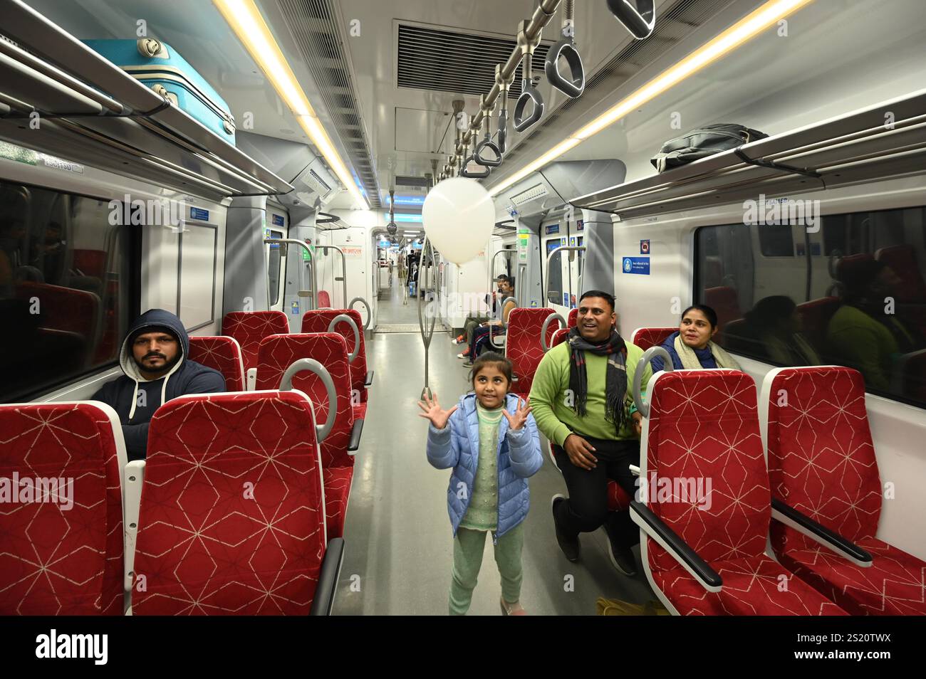 NEW DELHI, INDIA - JANUARY 5: People take a ride at New Ashok Nagar ...