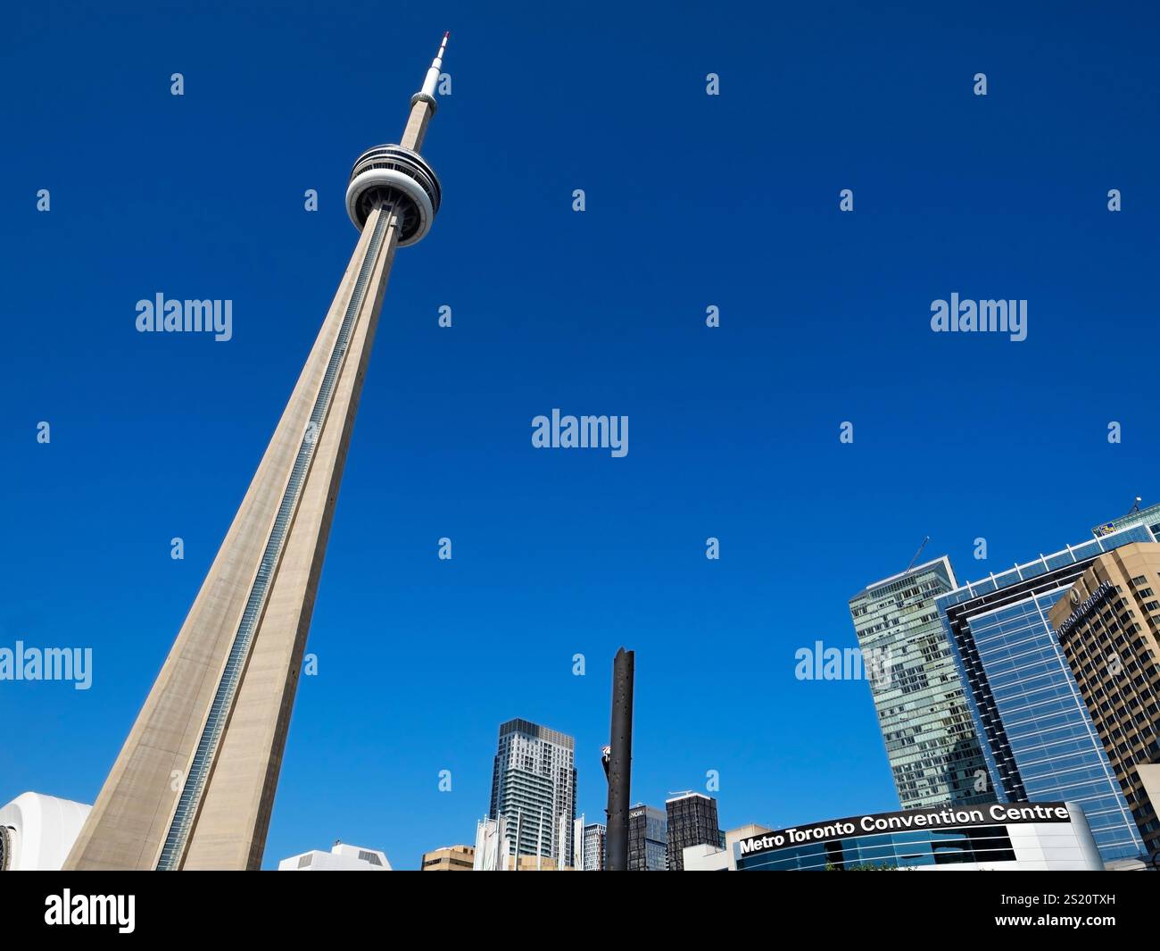 Toronto Canada / The modern Toronto skyline featuring the CN Tower and ...