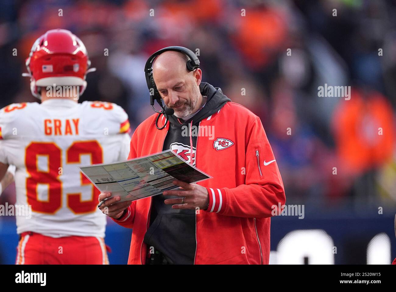 Kansas City Chiefs offensive coordinator Matt Nagy is seen during the ...