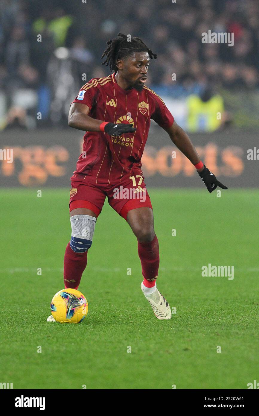 Olimpico Stadium, Rome, Italy - Manu Kone of AS Roma during Serie A ...