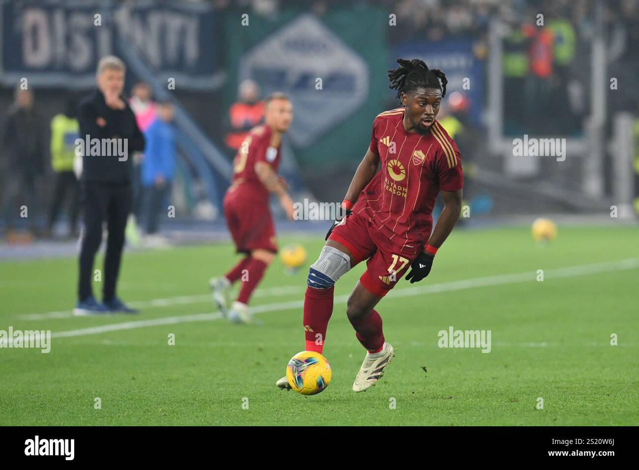 Olimpico Stadium, Rome, Italy - Manu Kone of AS Roma during Serie A ...
