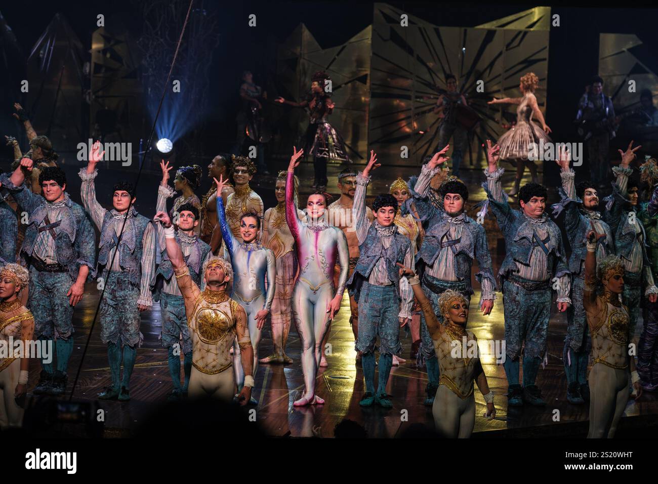 perform during Alegría by Cirque Du Soleil show on December 04, 2024 in ...