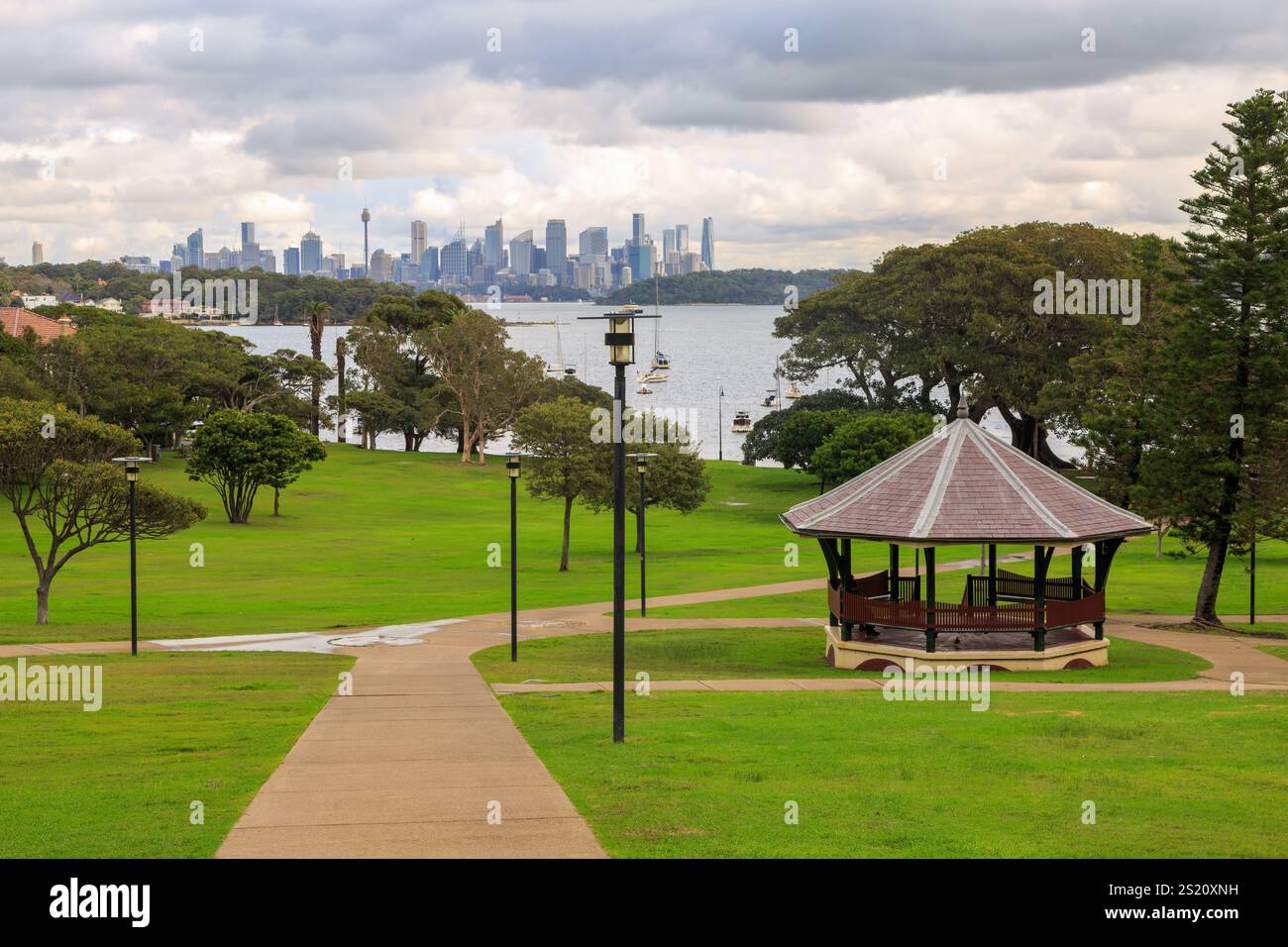 Robertson Park in Watsons Bay, Sydney, Australia, which has a view of ...