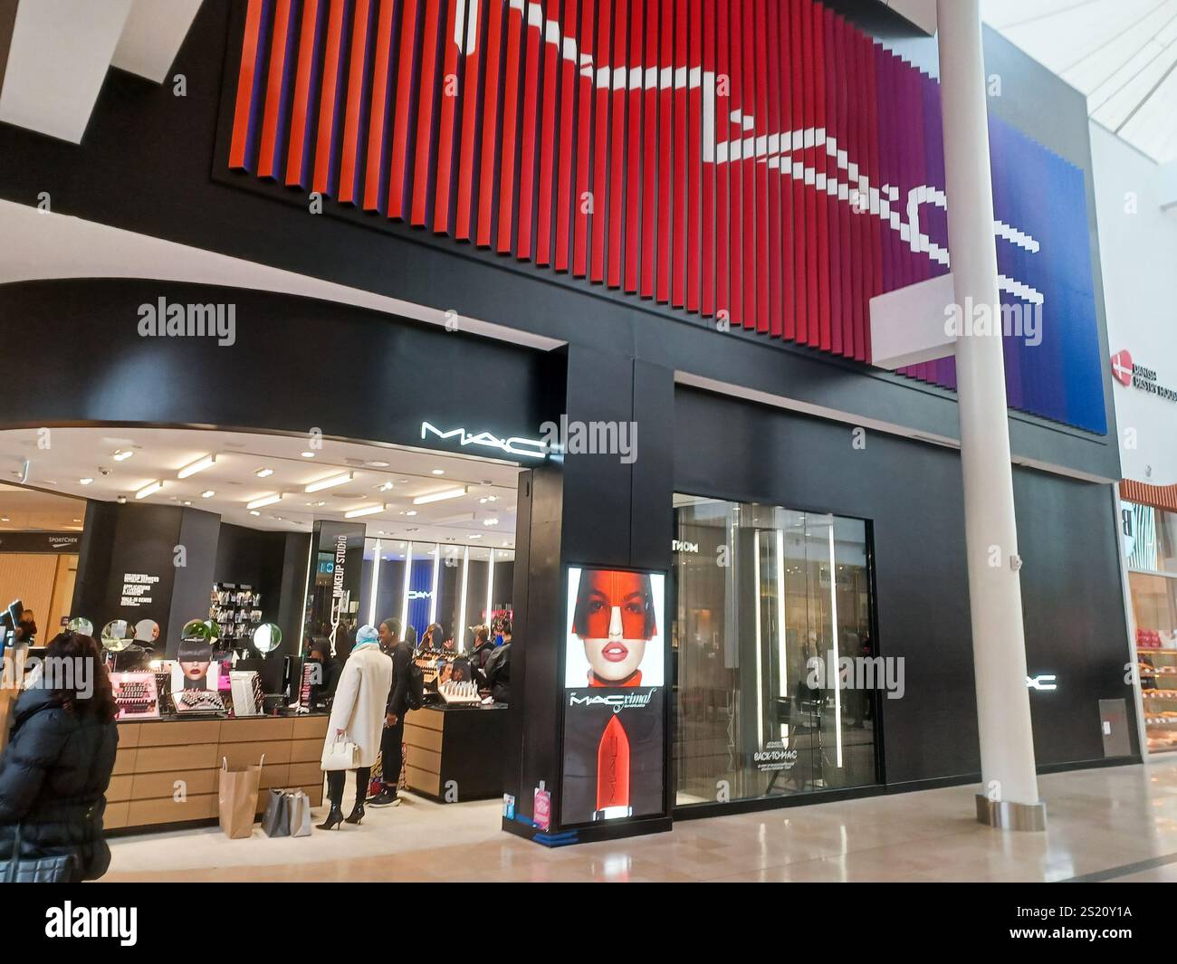 Toronto, ON, Canada - August, 2023: View at the MAC company logo Stock ...