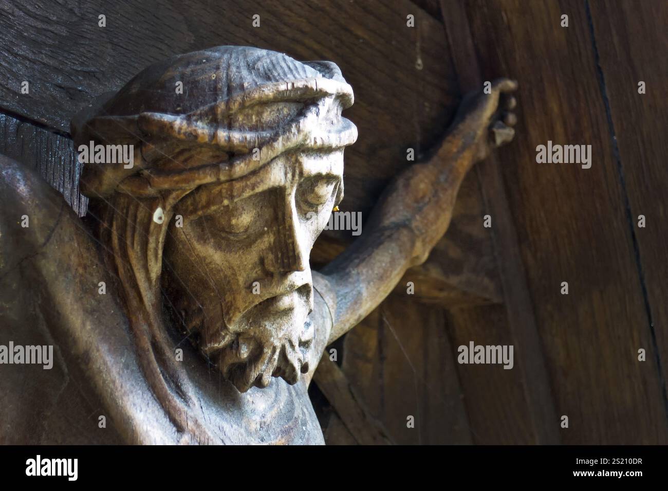 The crucifixion of Jesus Christ on the cross of a tomb Austria Stock Photo - Alamy
