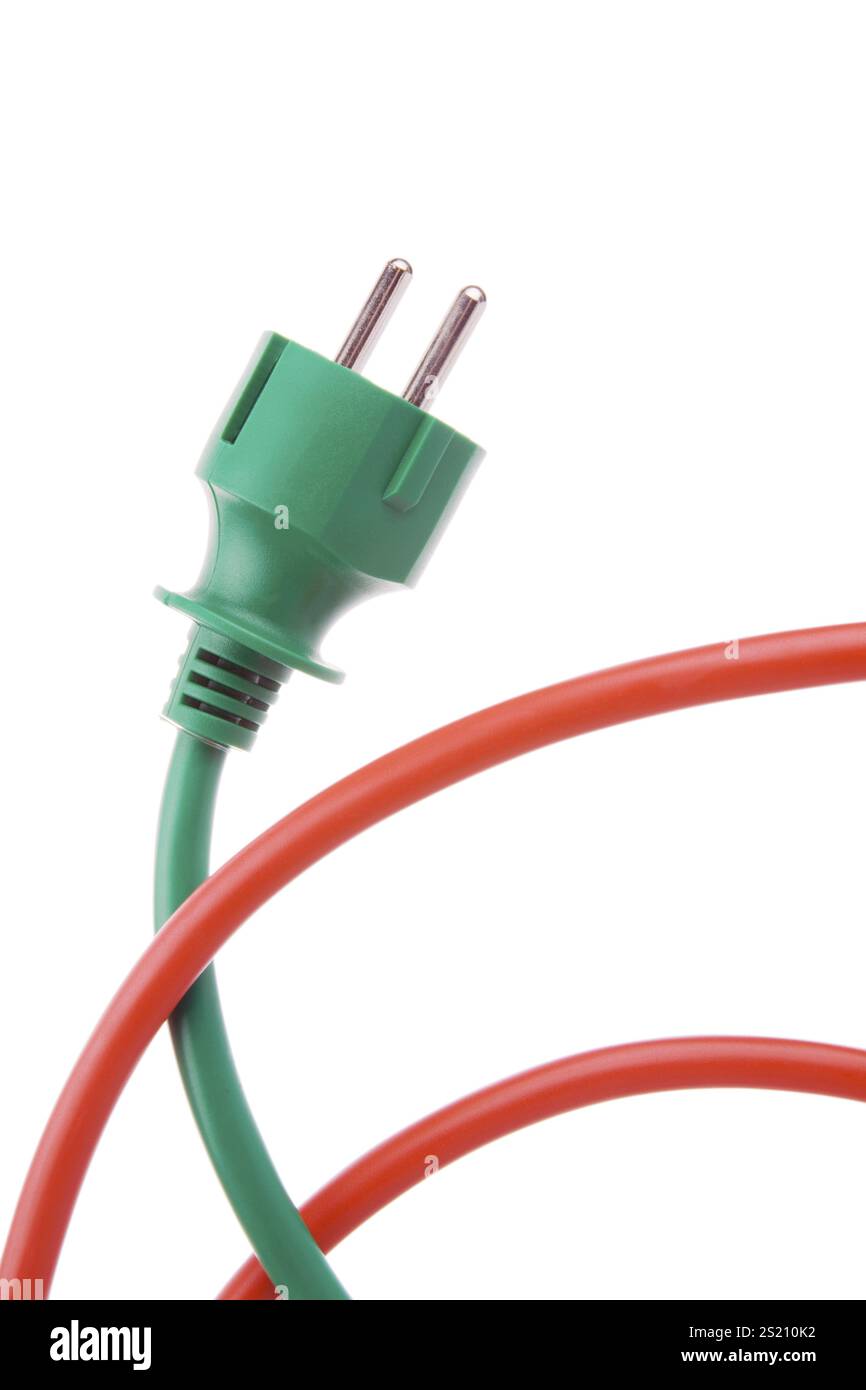 One power plug and one power cable. Power supply and energy consumption ...