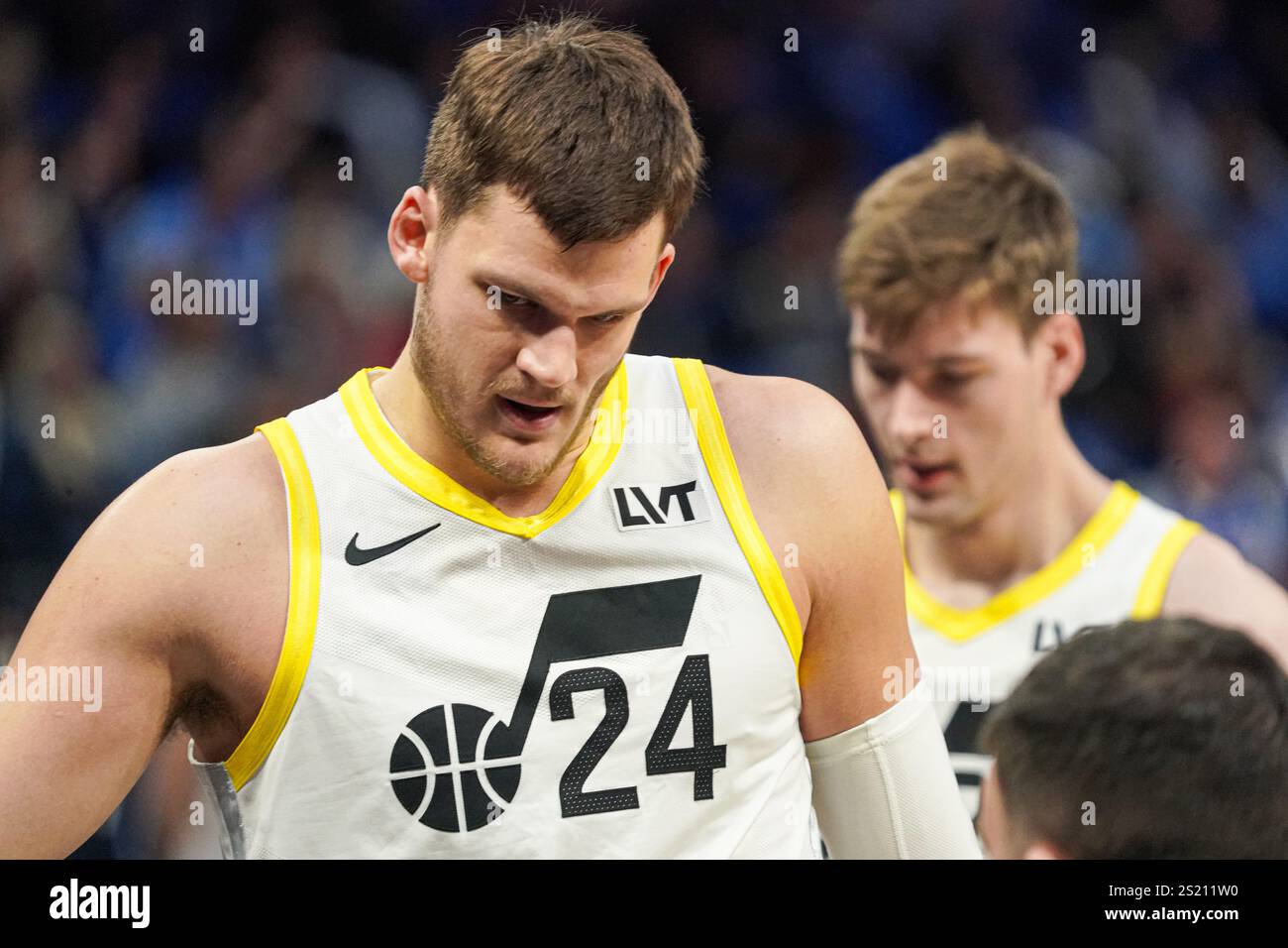 Orlando, Florida, USA, January 5, 2025, Utah Jazz center Walker Kesller ...