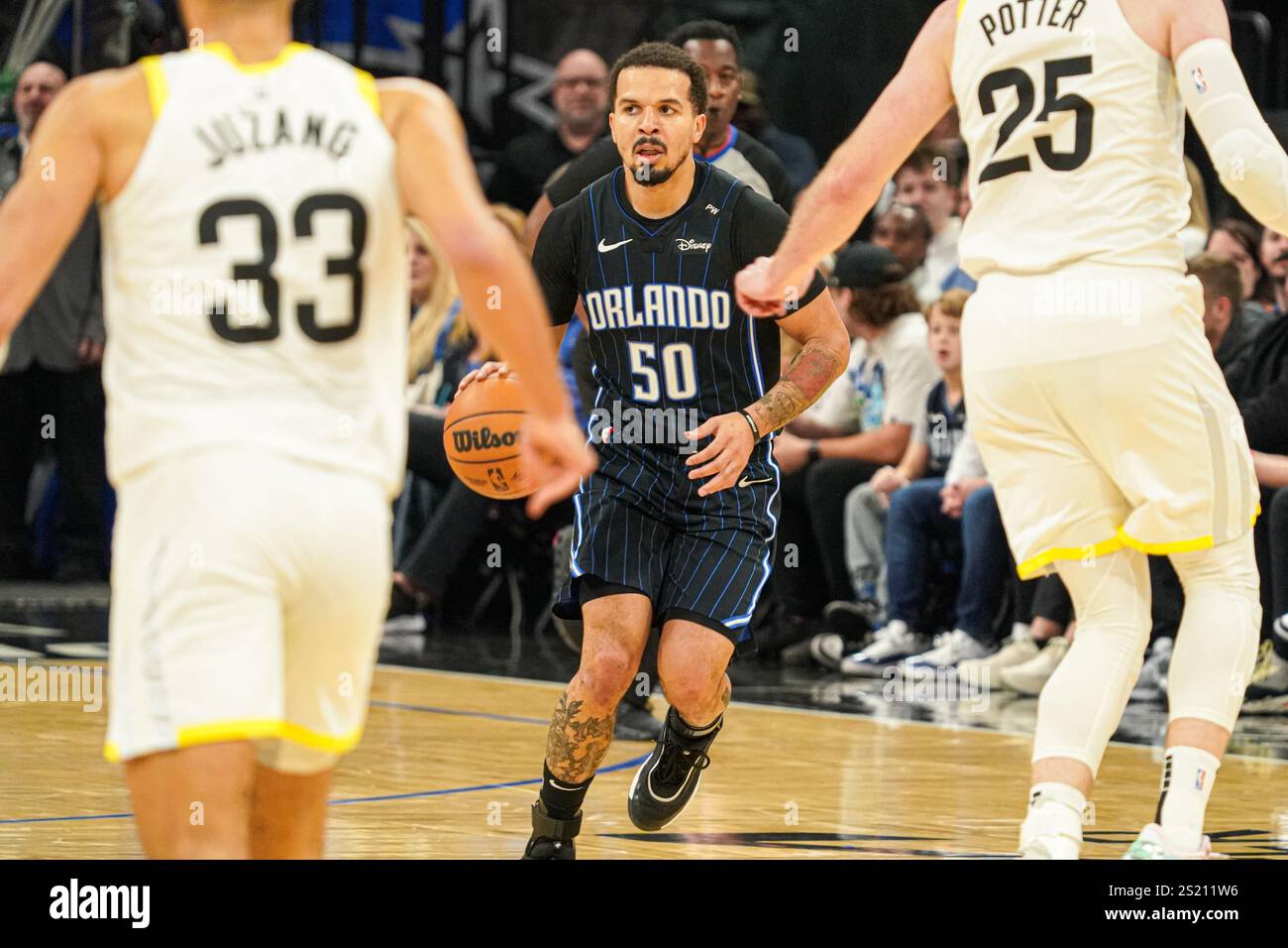 Orlando, Florida, USA, January 5, 2025, Orlando Magic guard Cole ...